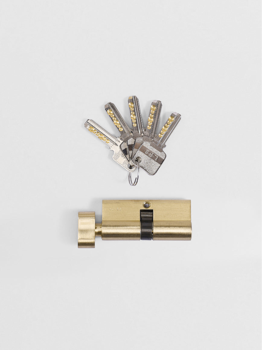 70mm Euro Brass Key Cylinder | Secure Mortise Lock – N°50